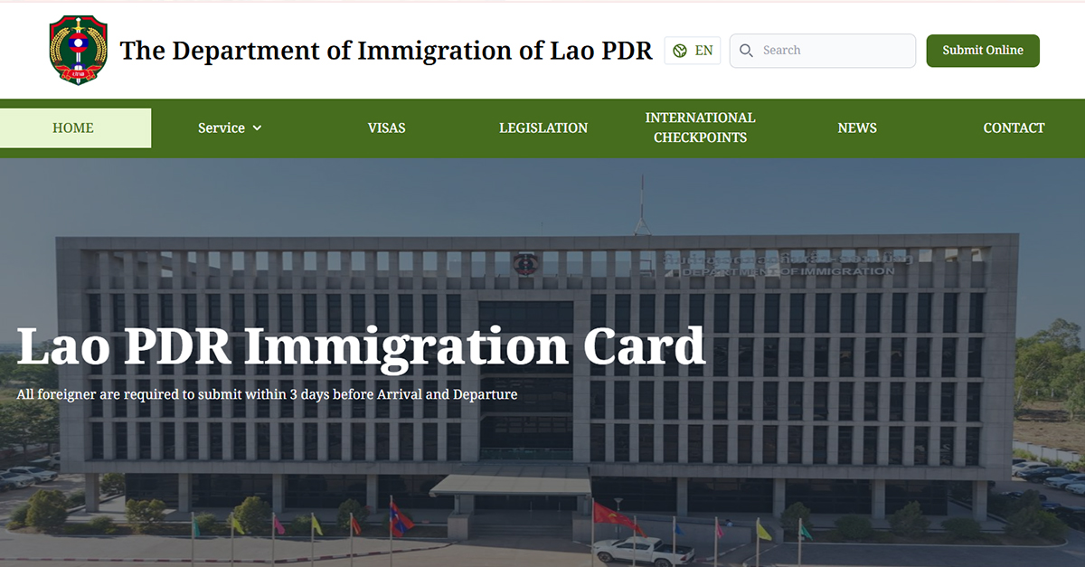 Laos to Launch Digital Immigration System for Foreign Travelers ...